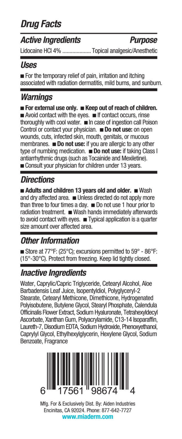 Miaderm-L w/4% Lidocaine - Miaderm Radiation Relief